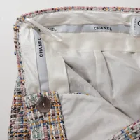 シャネル ココボタン P58 コットン パンツ 34 レディース マルチカラー
